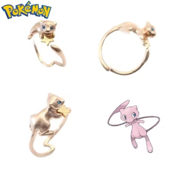 Pokemon | Jewelry | 8k Gold Pokemon Mew Character Theme Adjustable ...
